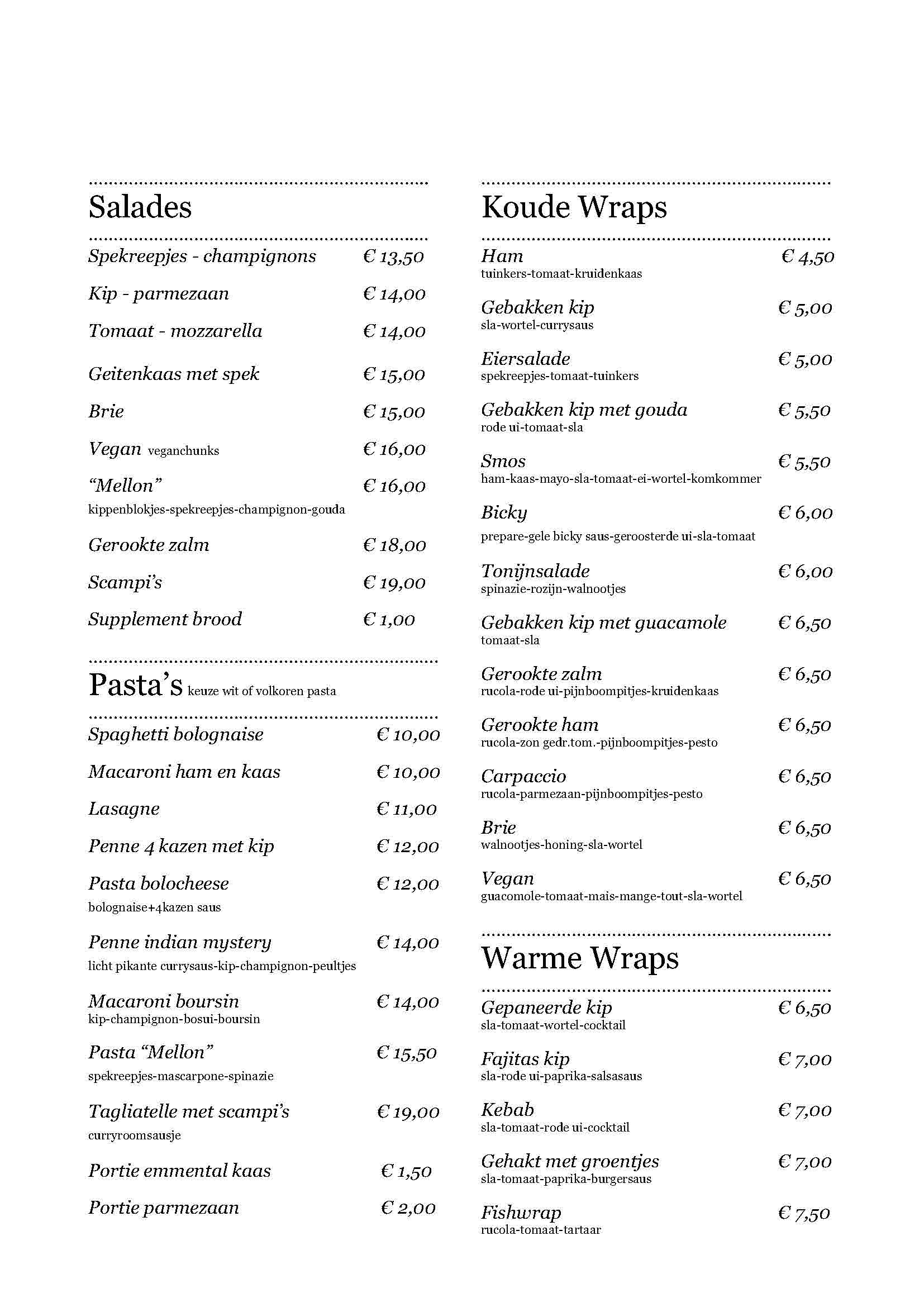 Welkom bij Lunchbar Mellon